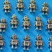 Set of 20, Robot Charms, Robot Pendants, Mechanical Charms, Silver ...