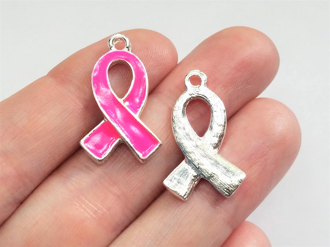Set of 5, Enamel Ribbons, Breast Cancer, Cancer Awareness, Love ...