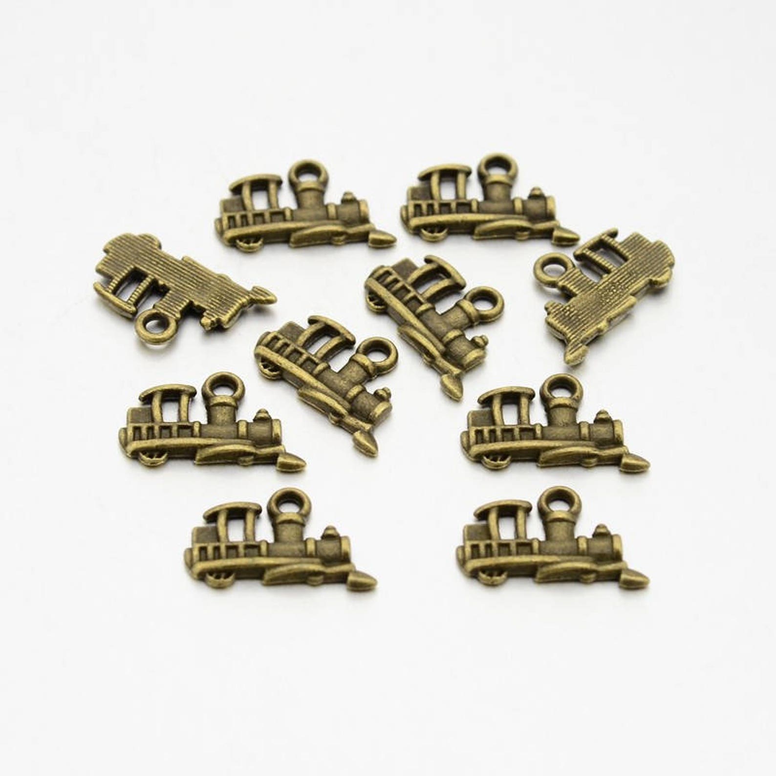 Set of 22 Train Charms Train Pendants Train Jewelry Train | Etsy