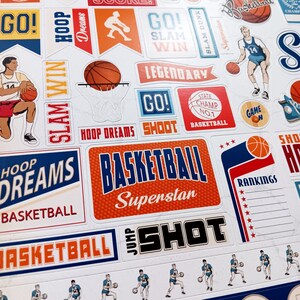Slam Dunk, Basketball Stickers, 12" Stickers, Cardstock Stickers ...