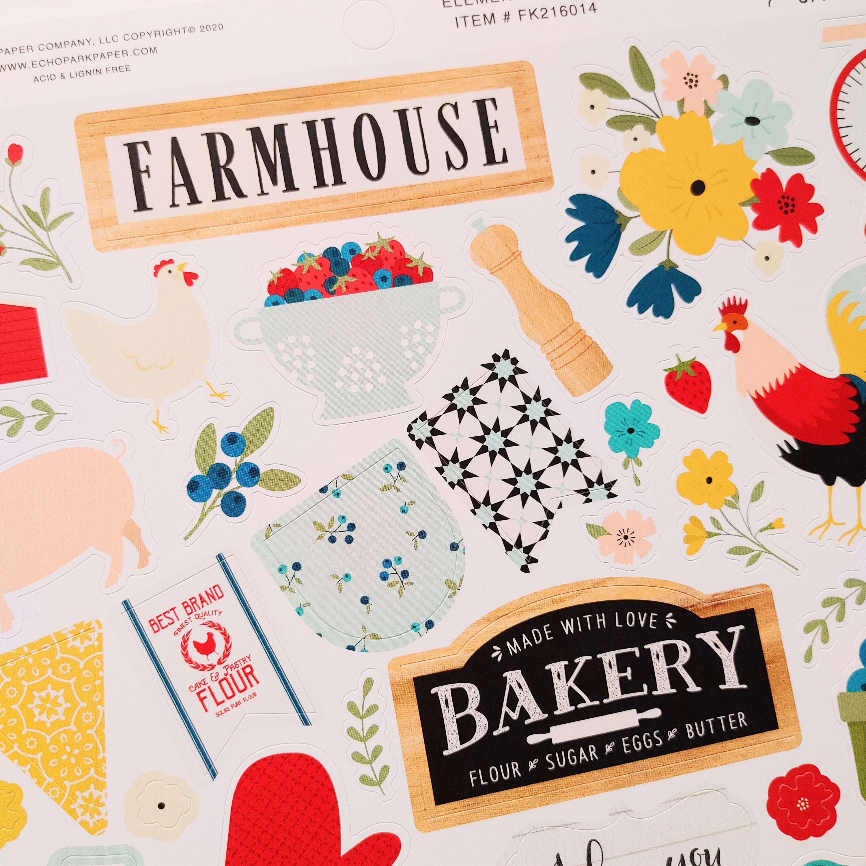Farmhouse Kitchen Stickers, 12"x12" Stickers, Sticker Sheets, Scrapbook ...
