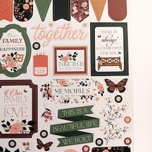 Family Stickers, 12"x12" Cardstock Scrapbook Stickers, Home Sweet Home ...