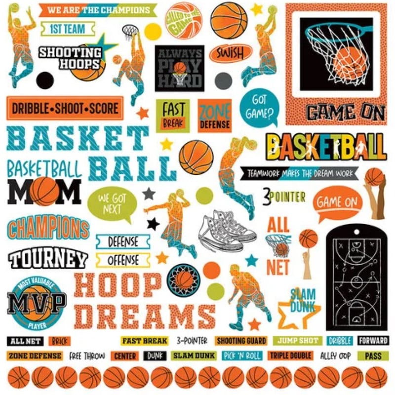 Basketball Stickers - Etsy