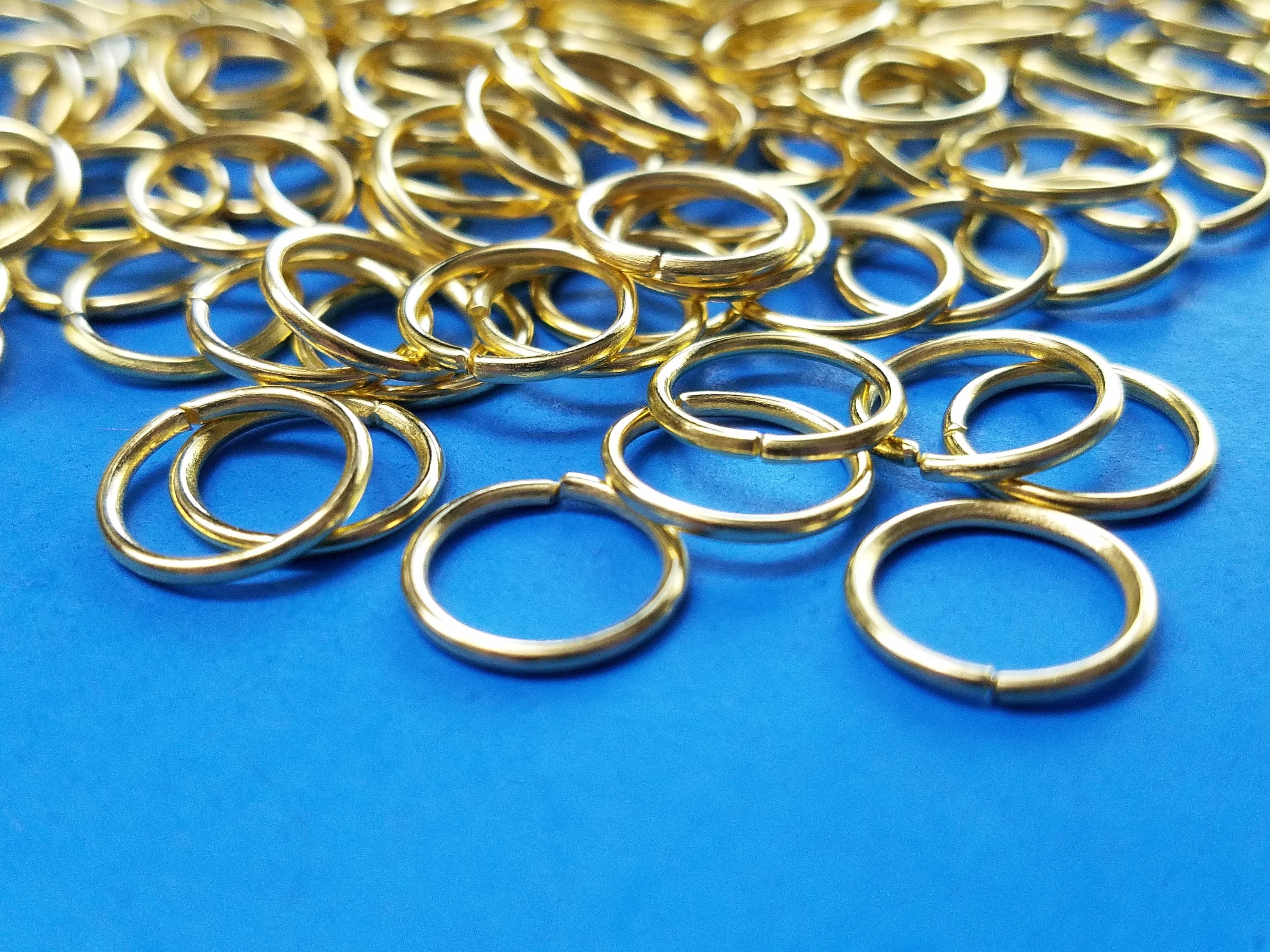 100 10mm Jump Rings Golden Jump Rings Closed but | Etsy