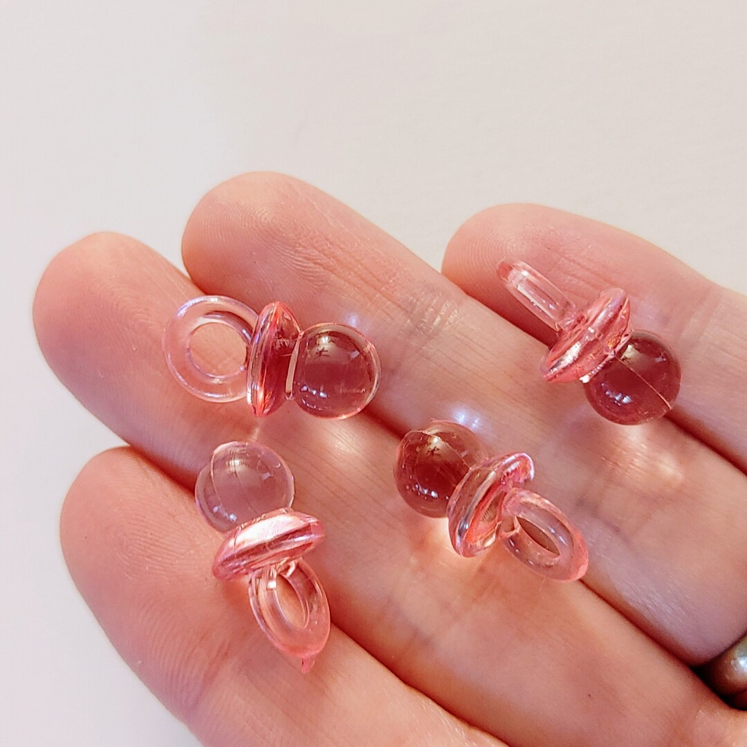 Set of 50, Pink Pacifiers, Baby Pacifiers, Baby Binky, Small Acrylic ...