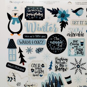 Magic of Winter Stickers, 12" Cardstock Sticker Sheets, Winter Stickers ...