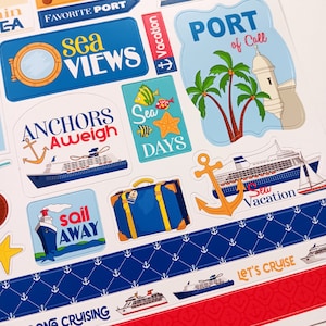 Bon Voyage Stickers, 12"x12" Cardstock Stickers, Scrapbook Stickers ...