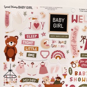 Special Delivery Baby Girl Stickers, 12" Cardstock Scrapbook Sticker ...