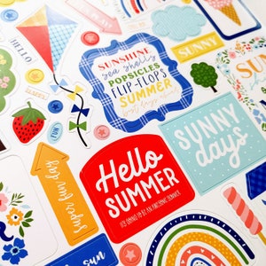 My Favorite Summer Stickers, 12x12 Sticker, Scrapbook Paper, Summer ...