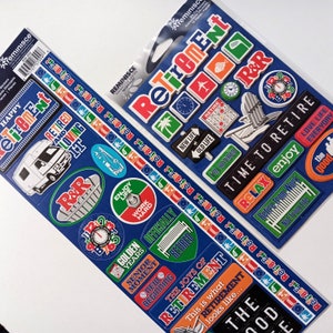 Retirement Stickers, Sticker Set, Sticker Sheets, Retire Gifts ...