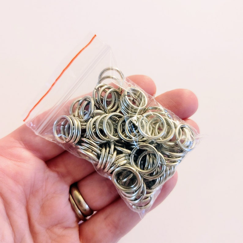 100 12mm Jump Rings Silver Jump Rings Closed but - Etsy