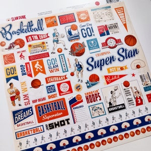 Slam Dunk, Basketball Stickers, 12" Stickers, Cardstock Stickers ...