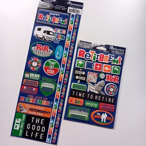 Retirement Stickers, Sticker Set, Sticker Sheets, Retire Gifts ...