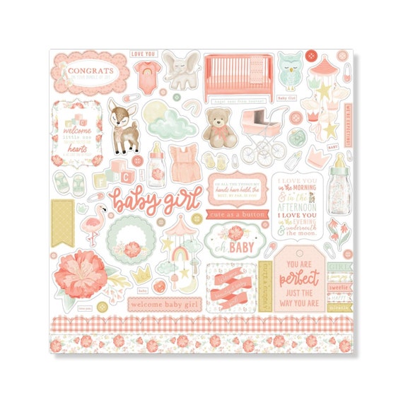 It's a Girl Stickers 12x12 Sticker Scrapbook - Etsy