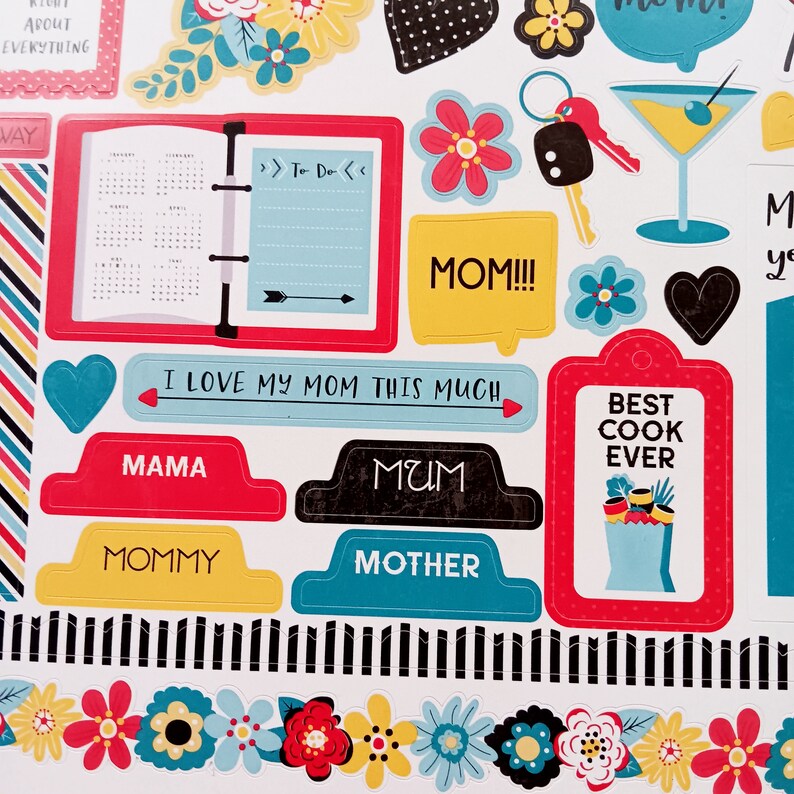 Best Mom Ever Stickers, Gifts for Mom, Cardstock Stickers, 12 Inch ...