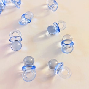 Set of 50, Blue Baby Pacifiers, Baby Binky, Small Acrylic, Plastic Toys ...
