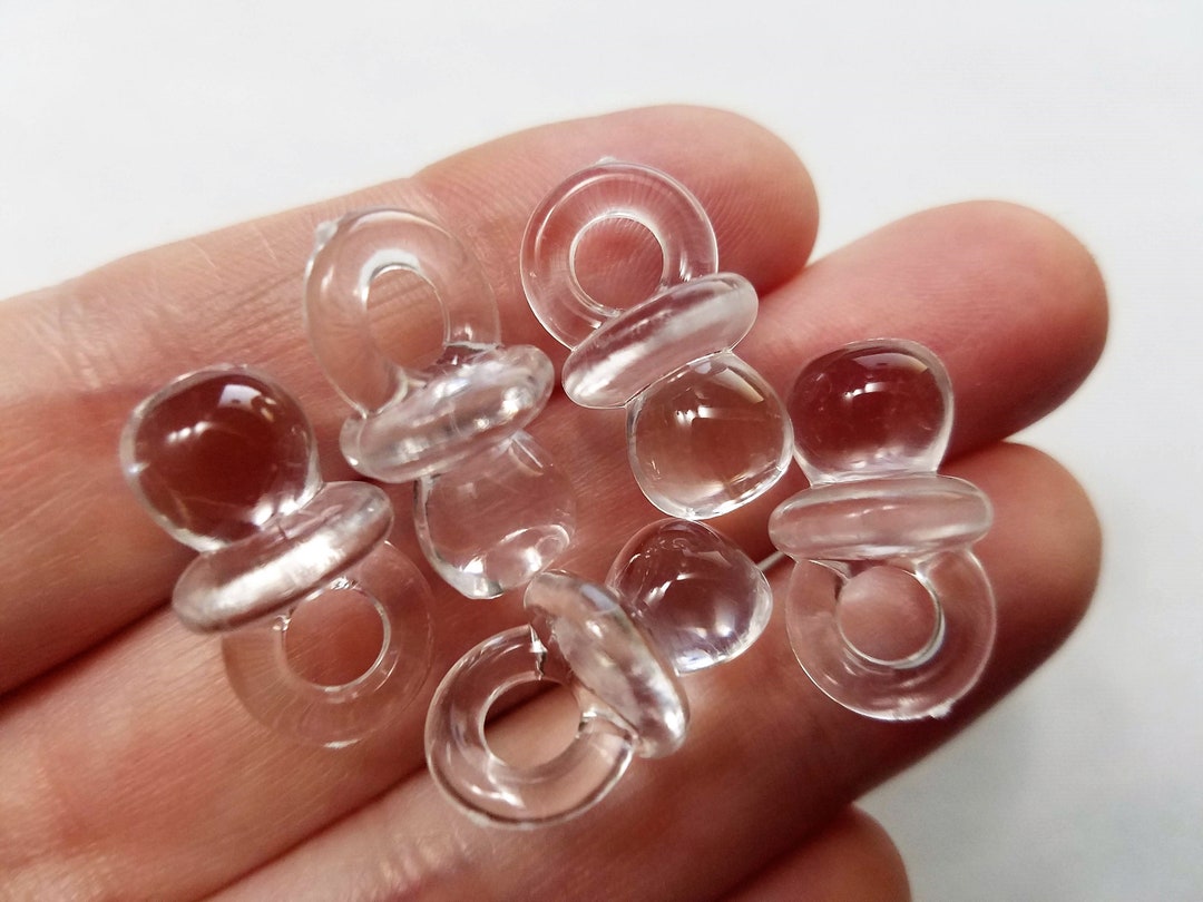 Set of 50, Clear Pacifiers, Baby Pacifiers, Baby Binky, Small Acrylic ...