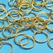 100 Pcs, 14mm Jump Rings, Golden Jump Rings, Closed but Unsoldered ...