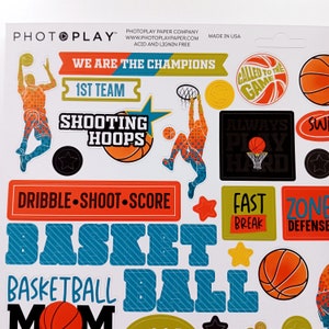 MVP Basketball Stickers, 12" Stickers, Cardstock Stickers, Sticker ...