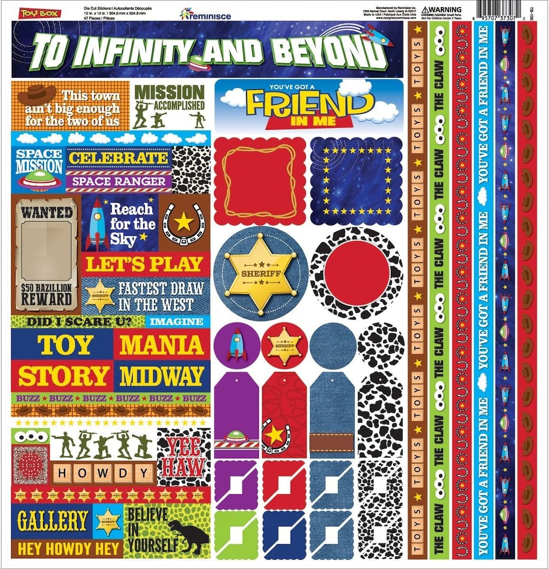 Toy Box Stickers, Action Figure Stickers, 12 Inch Stickers, Cardstock ...