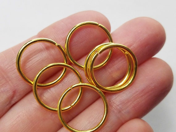 100 16mm Jump Rings Golden Jump Rings Closed but - Etsy