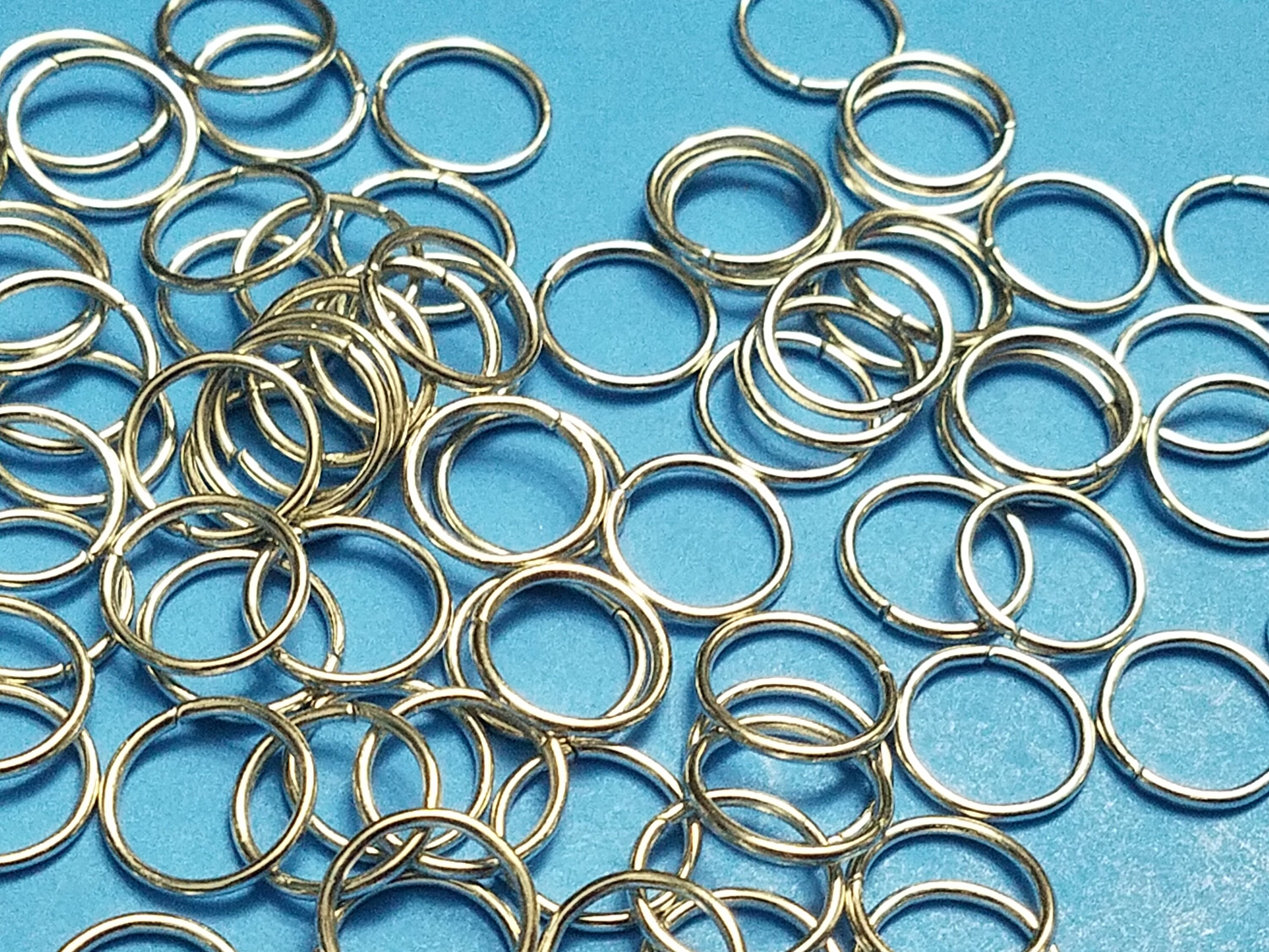 100 10mm Jump Rings Silver Jump Rings Closed but - Etsy