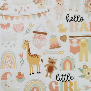 Our Baby Girl Stickers, 12"x12" Sticker, Sticker Sheets, Scrapbook ...
