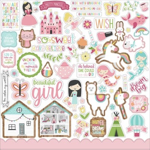 All Girl Stickers 12x12 Sticker Scrapbook Paper - Etsy