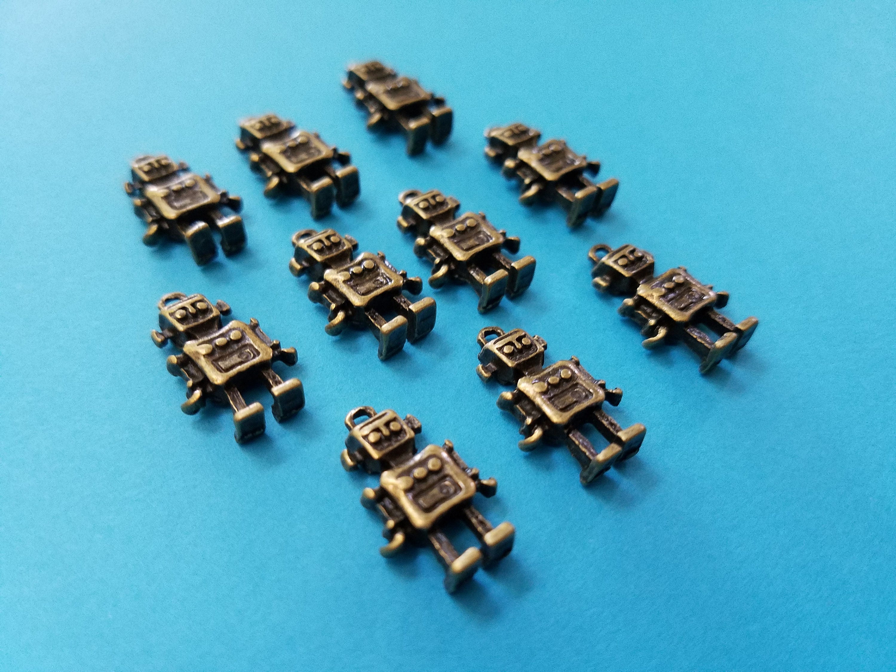 Set of 20 Robot Charms Robot Pendants Mechanical Charms | Etsy