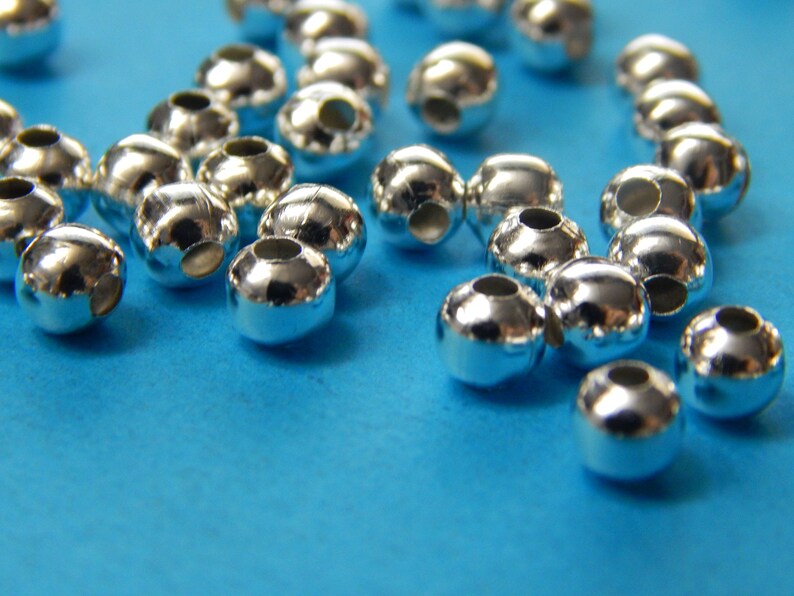 200, Iron Spacer Beads, Round Spacers, 5 Mm, Silver Beads, Round Beads ...