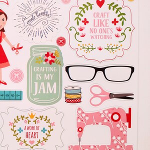 I Love Crafting Stickers, 12x12 Stickers, Scrapbook Paper Photos ...