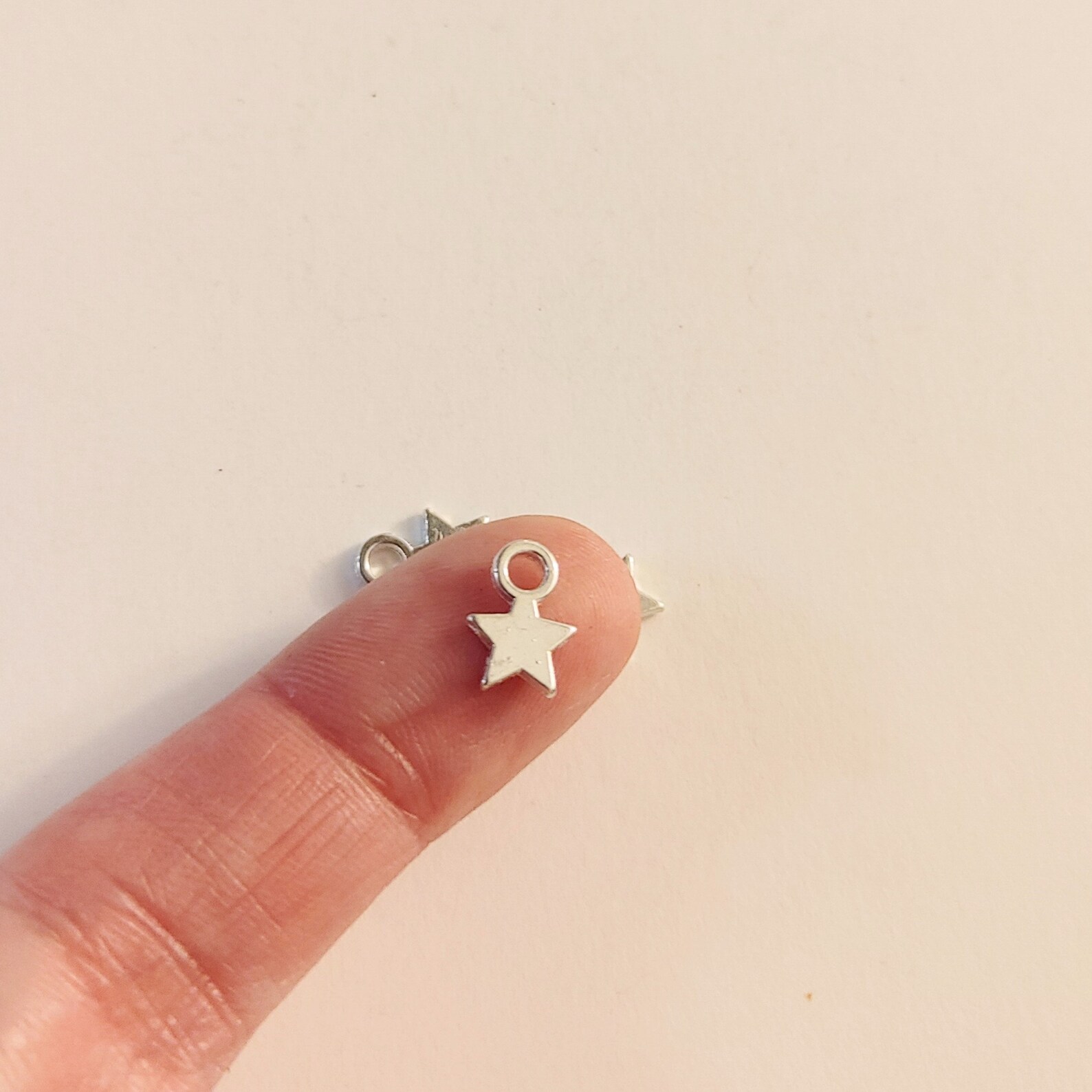 Small Silver Stars, Star Charms, Celestial Jewelry, Tibetan Style ...