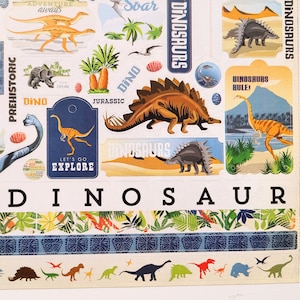 Dinosaur Stickers, 12" Stickers, Scrapbook Sticker Sheets, Children ...
