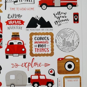 Let's Go Anywhere Stickers, Explore 12" Stickers, Cardstock Scrapbook ...