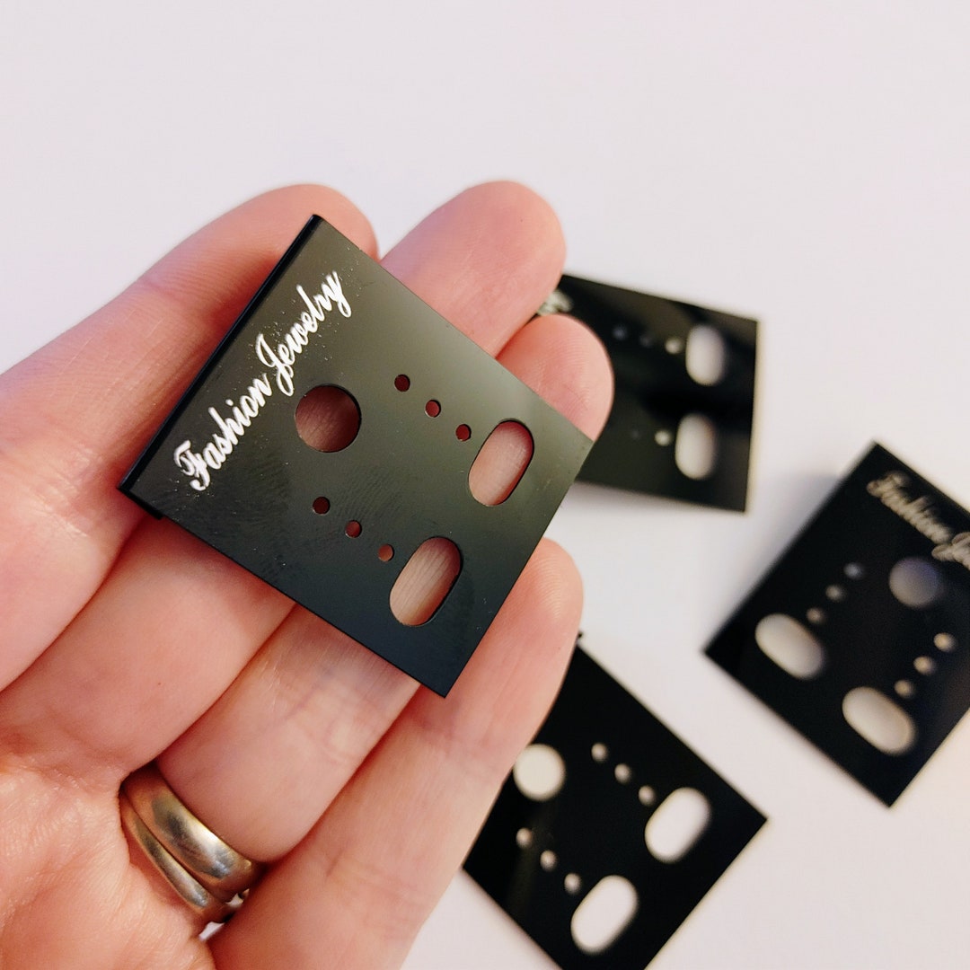 100 Black Earring Cards, Jewelry Display Tags, Hanging Tags, Jewelry ...