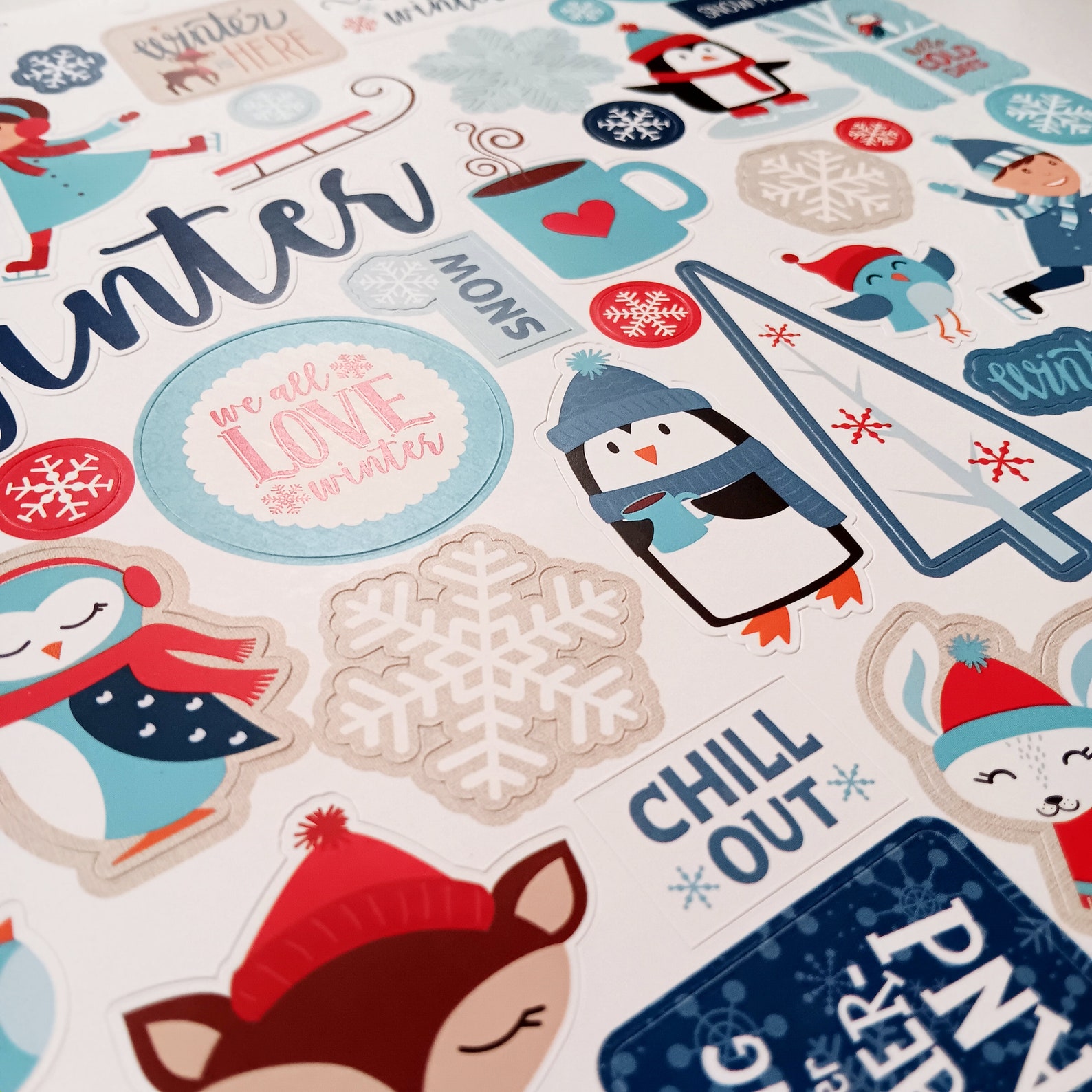 Celebrate Winter Stickers, 12" Cardstock Sticker Sheets, Winter ...
