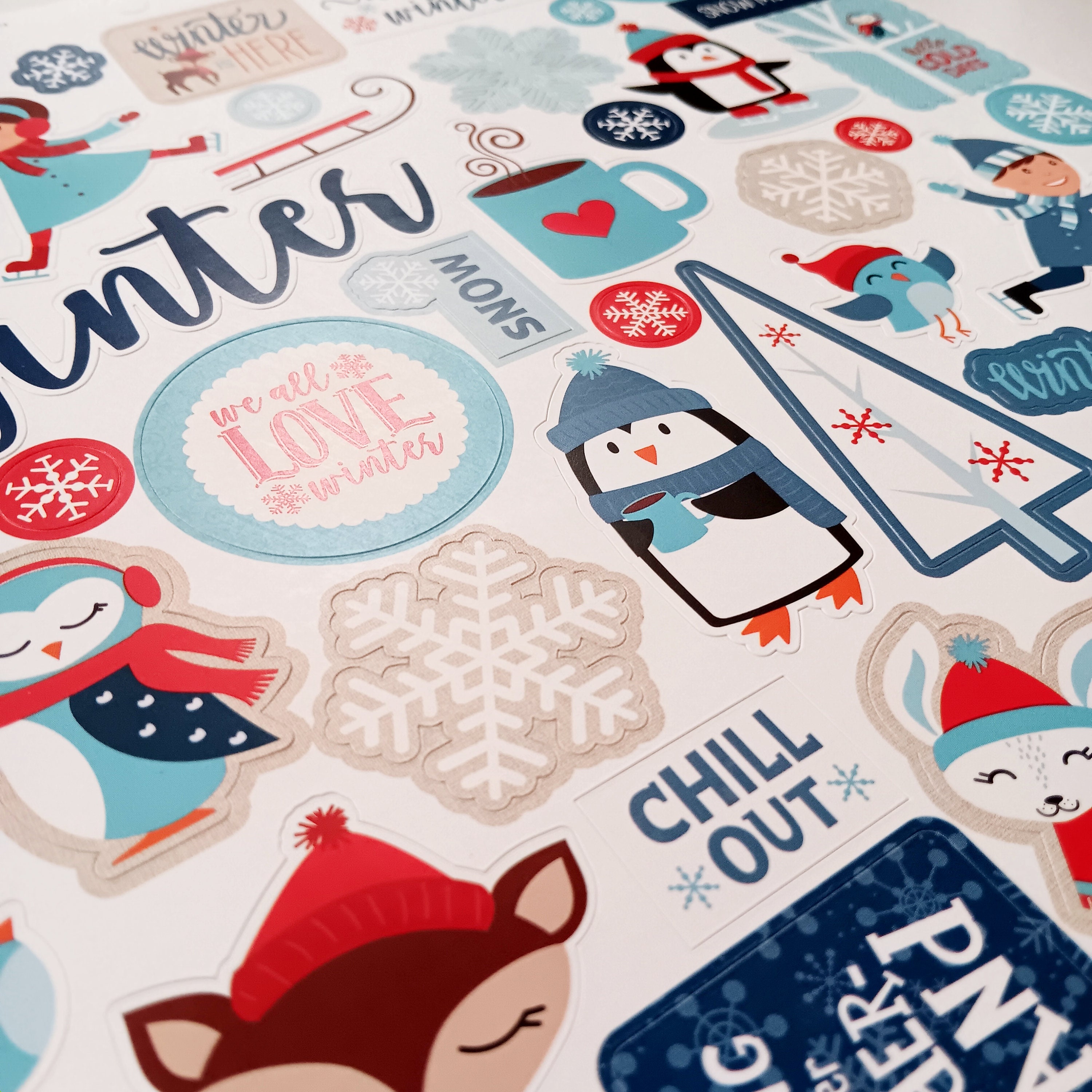 Celebrate Winter Stickers, 12" Cardstock Sticker Sheets, Winter ...