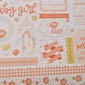It's a Girl Stickers, 12"x12" Sticker, Scrapbook Sticker Sheets, Baby ...