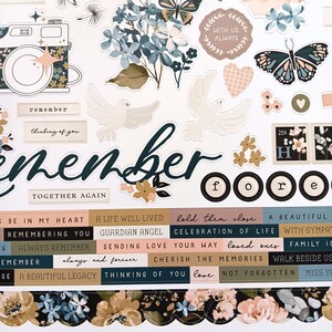 Remember Stickers, 12"x12" Cardstock Scrapbook Sticker Sheet, Memories ...