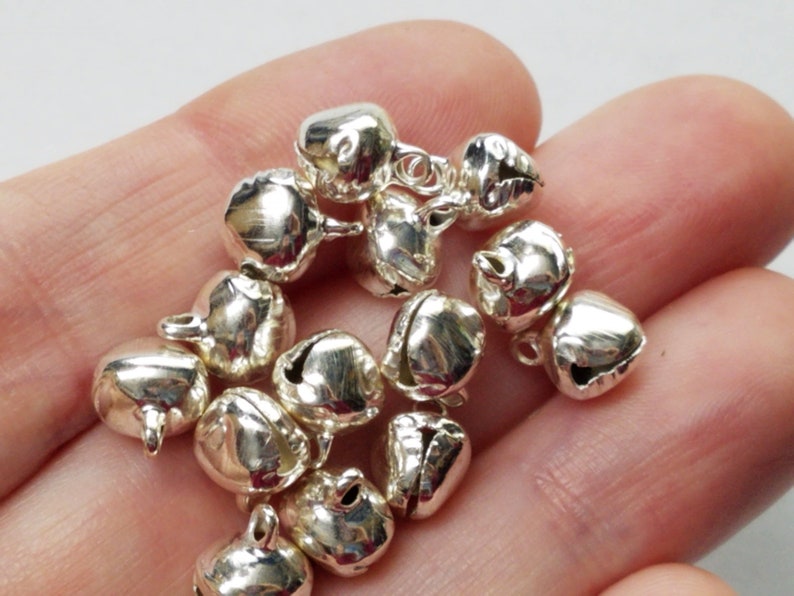 Set of 200, Bell Charms, Iron Bells, Small Charms, Silver Bells, Gold ...