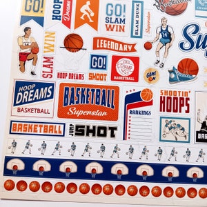 Slam Dunk, Basketball Stickers, 12" Stickers, Cardstock Stickers ...