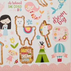 All Girl Stickers 12x12 Sticker Scrapbook Paper - Etsy