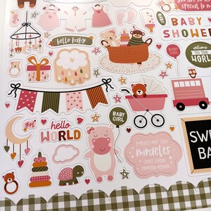 Special Delivery Baby Girl Stickers, 12" Cardstock Scrapbook Sticker ...