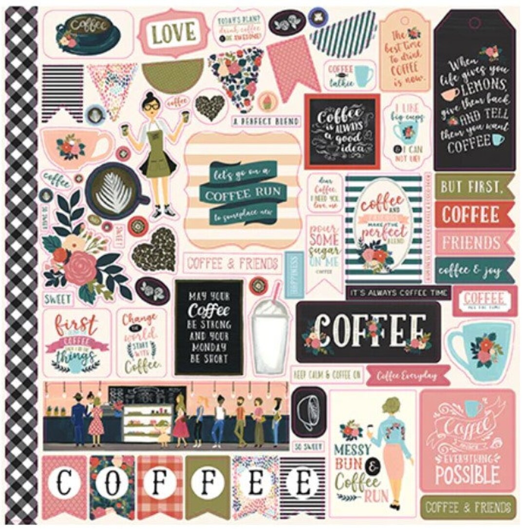 Coffee Stickers, Mocha Stickers, 12" Stickers, Sticker Sheets ...