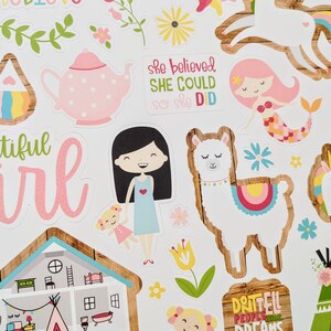All Girl Stickers 12x12 Sticker Scrapbook Paper - Etsy