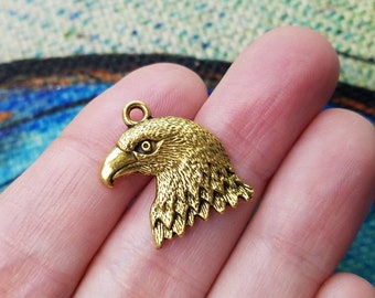 Gold Eagle Charm - Etsy