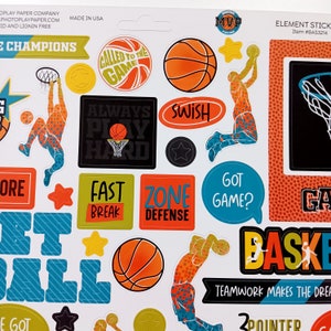 MVP Basketball Stickers, 12" Stickers, Cardstock Stickers, Sticker ...
