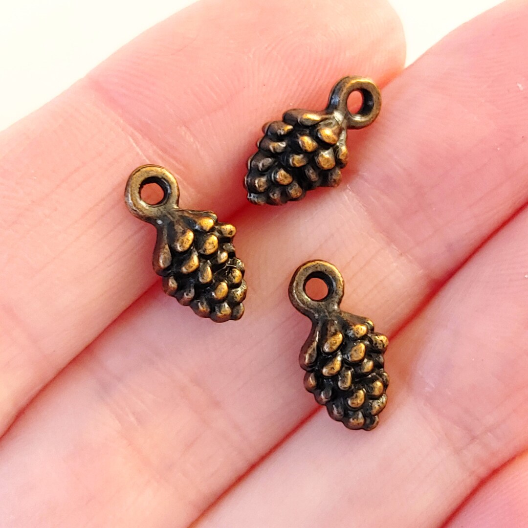 Set of 25, Pine Cones, Red Copper, Fall Pendants, Pine Trees, Leaf ...