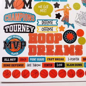 MVP Basketball Stickers, 12" Stickers, Cardstock Stickers, Sticker ...