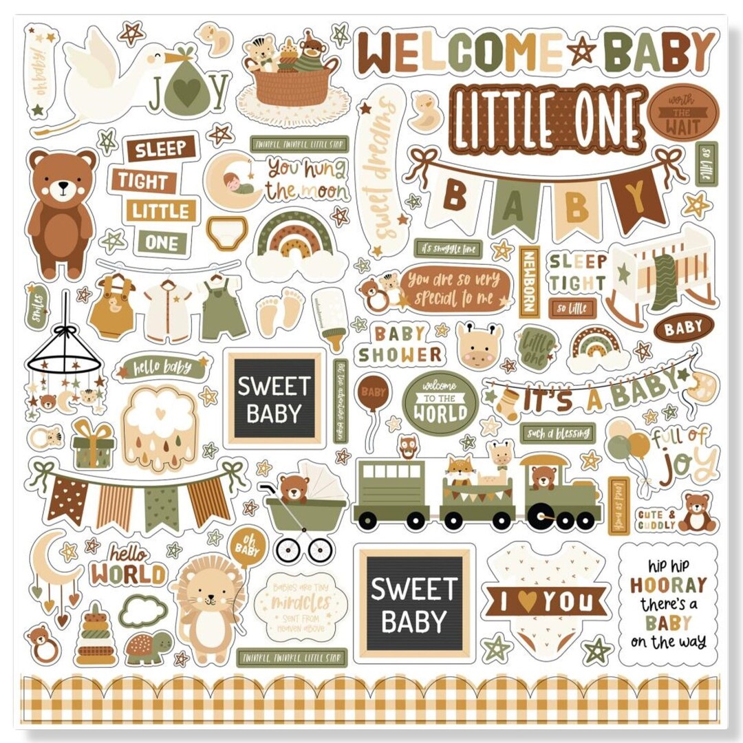 Special Delivery Baby Stickers, 12 Inch Sticker Sheets, Scrapbook ...